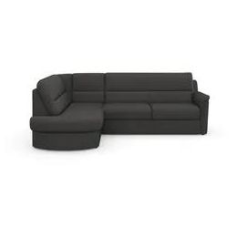 Sit & More Ecksofa SIT & MORE "Panini L-Form" Sofas Gr. B/H/T: 243cm x 87cm x 155cm, Luxus-Microfaser Euphoria, Ottomane links, ohne Vorziehsitz-ohne Bettkasten, grau (fango) wahlweise mit Vorziehsitz und Bettkasten