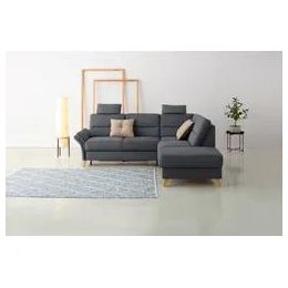 Ecksofa Home Affaire "Westerland L-Form" Sofas Gr. B/H/T: 238cm x 90cm x 213cm, Luxus-Microfaser ALTARA NUBUCK, Ottomane rechts, mit Bettfunktion, Stauraum und Armlehnfunktion, grau Federkern-Polsterung, wahlweise mit Bettfunktion, Bettkasten