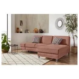 Sit & More Ecksofa SIT & MORE "Clio L-Form" Sofas Gr. B/H/T: 246cm x 89cm x 165cm, Luxus-Microfaser ALTARA NUBUCK, Recamiere rechts, ohne Bettfunktion-ohne Bettkasten, braun (schoko) wahlweise mit Bettfunktion oder Vorziehsitz und Bettkasten, Federkern