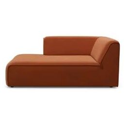 Ottomane RAUM.ID "Merid Chaiselongue, Maße B/T/H: 100/162/70 cm", braun (messing), B:100cm H:70cm T:162cm, Struktur fein (100% Polyester);Samtoptik (100% Polyester);Samtcord (92% Polyester, 8% Polyamid), Sofas, als Modul oder separat verwendbar, für individuelle Zusammenstellung