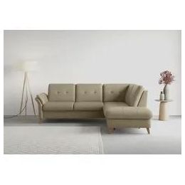 Sit & More Ecksofa SIT & MORE "Göteborg" Sofas Gr. B/H/T: 250cm x 90cm x 226cm, Luxus-Microfaser, Ottomane rechts, ohne Bettfunktion-ohne Bettkasten, beige Sitztiefenverstellung und Federkern, wahlweise mit Bettfunktion