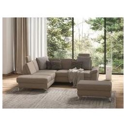 Sit & More Ecksofa SIT & MORE "Padua L-Form" Sofas Gr. B/H/T: 276cm x 89cm x 228cm, Microfaser, Ottomane links, mit Sitztiefenverstellung-mit Armteilfunktion, beige inklusive Sitztiefenverstellung, Armteilfunktion und Federkern