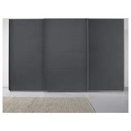 Schwebetürenschrank Rauch "Kleiderschrank Schrank Garderobe TOPSELLER OTELI inkl. Inneneinteilung" Schränke Gr. B/H/T: 360 cm x 229 cm x 62 cm, grau (graumetallic) mit 3 Innenschubladen sowie zusätzlichen Einlegeböden MADE IN GERMANY