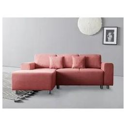 Guido Maria Kretschmer Home & Living Ecksofa GUIDO MARIA KRETSCHMER HOME & LIVING "Györ" Sofas Gr. B/H/T: 235cm x 88cm x 160cm, Struktur weich, Recamiere links, mit Bettfunktion-mit Bettkasten, orange (koralle) L-Form, wahlweise mit Bettfunktion und Bettkasten incl. 2 Zierkissen