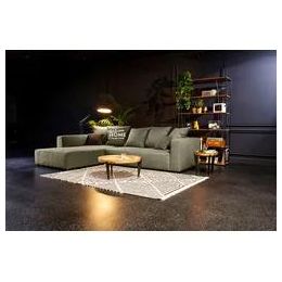 Ecksofa Tom Tailor HOME "HEAVEN CASUAL XL" Sofas Gr. B/H/T: 302cm x 85cm x 221cm, Struktur grob TCU, Recamiere links, ohne Bettfunktion-ohne Bettkasten, grün (light olive tcu 23) aus der COLORS COLLECTION, wahlweise mit Bettfunktion & Bettkasten