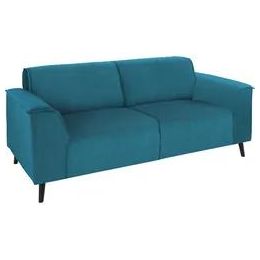 2,5-Sitzer DOMO collection "Amora" Sofas Gr. B/H/T: 193cm x 81cm x 90cm, Struktur, ohne Funktion, blau (petrol) inklusive komfortablen Federkerns