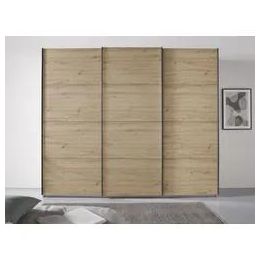 Schwebetürenschrank Rauch "Kleiderschrank Schrank Garderobe TOPSELLER OTELI inkl. Inneneinteilung" Schränke Gr. B/H/T: 271 cm x 229 cm x 62 cm, braun (eiche artisan) mit 3 Innenschubladen sowie zusätzlichen Einlegeböden MADE IN GERMANY