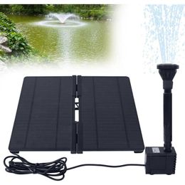 20W Solar Springbrunnen Falten Solar Teichpumpe mit Verstellbarem Ständer Solar Wasserpumpe mit 6 Fontänenstile Solarbrunnen für Garten, Teich, diy