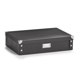 zeller Krawatten- und Gürtelbox schwarz 44,5 x 11 x 31,5 cm