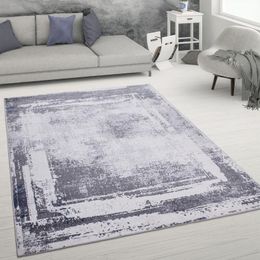 Paco Home - Teppich Wohnzimmer Kurzflor Abstrakter Used-Look Vintage Stil Modern 120x160 cm, Grau 2