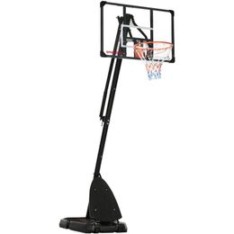 Sportnow - Basketballkorb Outdoor mit Ständer, 236–293cm Höhenverstellbar Basketballständer mit Rollen, Basketball-Backboard Ständer,