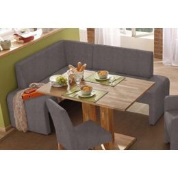 Eckbank Home Affaire "Bologna", braun (dunkelbraun (capulet 4007)), B:200cm H:84cm T:160cm, Sitzbänke, in 2 Größen (langer Schenkel 180 oder 200 cm), verschiedene Qualitäten