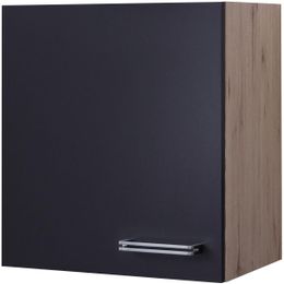 Hängeschrank Flex-Well "Antigua" Schränke Gr. B/H/T: 50 cm x 55 cm x 32 cm, 1 St., grau (anthrazit, san remo eiche) (B x H T) 50 54,8 32 cm