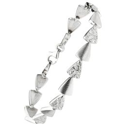 Armband Jobo Armbänder Gr. Silber 925 (Sterlingsilber), silberfarben (silber 925) Damen 925 Silber gehämmert