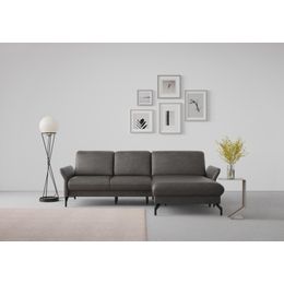 Sit & More Ecksofa SIT & MORE "Fashion L-Form", grau (anthrazit), B:253cm H:84cm T:165cm, Sofas, Ecksofa, wahlweise mit Kopfteilverstellung und Vorziehsitz, motorisch