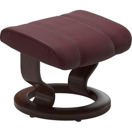 Fußhocker stressless "Consul" Hocker Gr. B/H/T: 54 cm x 38 cm x 39 cm, Leder BATICK, Classic Base Braun, rot (bordeau x batick) Fußhocker mit Classic Base, Gestell Braun