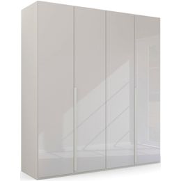 Drehtürenschrank Rauch "Purisma" Schränke Gr. B/H/T: 201 cm x 223 cm x 60 cm, 4 St., grau (seidengrau, glas seidengrau) Drehtürenschränke mit Glasfront und umfangreicher Innenausstattung