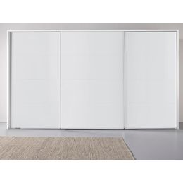 Schwebetürenschrank Rauch "Oteli" Schränke Gr. B/H/T: 368 cm x 214 cm x 68 cm, ohne Beleuchtung, 3 St., weiß inkl. Passepartout optional mit Beleuchtung