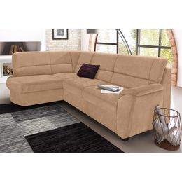 Sit & More Ecksofa SIT & MORE "Pandora L-Form", braun (macchiato), B:251cm H:91cm T:176cm, Luxus-Microfaser ALTARA NUBUCK (100% Polyester);Luxus-Microfaser ALTARA NUBUCK (100% Polyester);Luxus-Microfaser (100% Polyester), Sofas, Ecksofa, wahlweise mit Bettfunktion und Bettkasten, Topseller