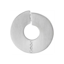 Ketten-Anhänger Jobo "Anhänger rund" Schmuckanhänger Gr. SI = kleine Einschlüsse, Silber 925 (Sterlingsilber)-Diamanten, silberfarben (silber 925) Damen Anhänger 925 Silber mit 4 Diamanten