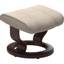 Fußhocker stressless "Consul" Hocker Gr. B/H/T: 54 cm x 38 cm x 39 cm, ROHLEDER Stoff Q2 FARON, Classic Base Braun, beige (light q2 faron) Fußhocker mit Classic Base, Gestell Braun