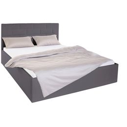 Polsterbett, grau (anthrazit), B:170cm H:98cm L:210cm, Bezug Bett: 100% Polyester;Bonnell-Federkernmatratze: 51% Polypropylen, 39% Polyester, 10% Baumwolle;Kaltschaummatratze: 100% Polyester, Bezug abnehm- und waschbar bis 60C, Westfalia Schlafkomfort, Betten, inkl. Bettkasten bei Ausführung mit Matratze