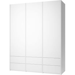 Müllermöbel Drehtürenschrank MÜLLER SMALL LIVING "Modular Plus Variante 6" Schränke Gr. B/H/T: 176,2 cm x 221,4 cm x 60,5 cm, 3 St., Basisausführung, weiß Drehtürenschränke inklusive 6 geräumigen Schubladen