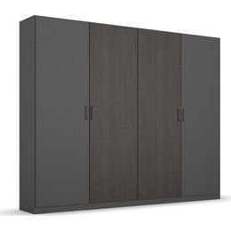 Drehtürenschrank Rauch "Miro" Schränke Gr. B/H/T: 226 cm x 210 cm x 54 cm, 4 St., grau (graumetallic, black oak) Drehtürenschränke 4-türig