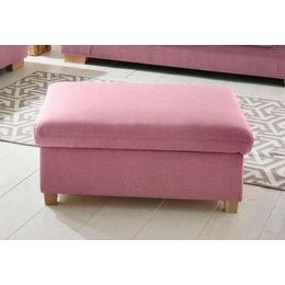 Hocker Home Affaire "Bergamo" Gr. B/H/T: 110 cm x 44 cm x 81 cm, Struktur fein, rosa (rosé) Home Affaire mit Stauraum