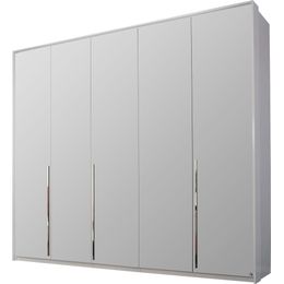 Drehtürenschrank Rauch "Montclar" Schränke Gr. B/H/T: 254 cm x 225 cm x 65 cm, ohne Beleuchtung, 5 St., weiß (weiß, hochglanz weiß) Drehtürenschränke Passepartout optional mit Beleuchtung, inkl. umfangreichem Zubehör