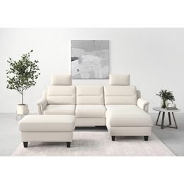 Sit & More Ecksofa SIT & MORE "Far&ouml; L-Form", beige (creme), B:234cm H:90cm T:168cm, Sofas, Ecksofa, inklusive Federkern, wahlweise mit Bettfunktion und Bettkasten