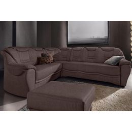 Sit & More Ecksofa SIT & MORE "Benson L-Form", braun (dunkelbraun), B:265cm H:94cm T:215cm, NaturLeder;Luxus-Microfaser;Luxus-Kunstleder;Primabelle-Microfaser, Sofas, Ecksofa, wahlweise mit Bettfunktion