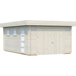 Garage Palmako "Rasmus" Garagen beige (naturbelassen) Garagen BxTxH: 420x598x253 cm, mit Holztor, naturbelassen