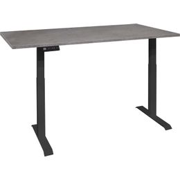 Mäusbacher Schreibtisch MÄUSBACHER "Big System Office" Tische Gr. B: 120 cm, schwarz (schwarz matt, graphit, graphit) Schreibtische Breite 120 cm, elektrisch höhenverstellbar