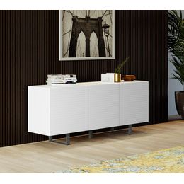 Sideboard DIVENTA Sideboards Gr. B/H/T: 165 cm x 67 cm x 45 cm, weiß (weiß weiß) Sideboards Breite 165 cm