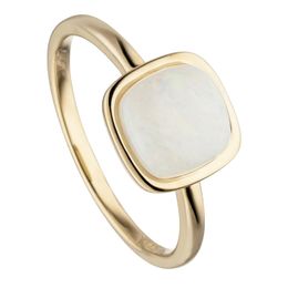 Fingerring Jobo "Ring mit Opal" Fingerringe Gr. 58, Gelbgold 585, gelb (gelbgold 585, weiß) Damen 585 Gold