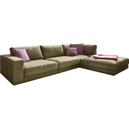 Ecksofa 3C CANDY "Enisa II L-Form", gr&uuml;n (oliv), B:325cm H:86cm T:222cm, Korpus/Basismaterial: 100% Polyester. Sitzfl&auml;che: 100% Polyester, Sofas, Ecksofa, bestehend aus Modulen, daher auch individuell aufstellbarbar