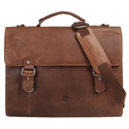 Aktentasche Bodenschatz Gr. B/H/T: 40 cm x 31 cm x 7 cm onesize, braun (cognac) Damen Taschen Aktenkoffer echt Leder