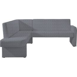 Eckbank Home Affaire "Umag", grau (grau (fantasy 8202)), B:210cm H:89cm T:160cm, Massivholz, Holzwerkstoff, Polyester, Sitzbänke, Sitz und Rücken gepolstert, verschiedene Qualitäten