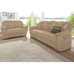 Sit & More Polstergarnitur SIT & MORE "Bansin", braun (caf&eacute;), Luxus-Microfaser ALTARA NUBUCK, Sitzm&ouml;bel-Sets, bestehend aus einem 3- und einem 2- Sitzer, inklusive Federkern, Topseller
