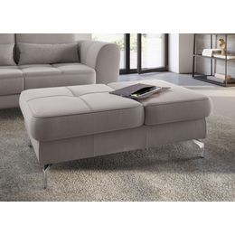 Sit & More Hocker SIT & MORE "Bendigo", beige (sand), B:114cm H:42cm T:71cm, Hocker, Polsterhocker, mit Klappfunktion, Bodenfreiheit 12 cm, wahlweise in 2 Fu&szlig;farben