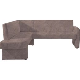 Eckbank Home Affaire "Umag", braun (dunkelbraun (arizona 4412)), B:210cm H:89cm T:160cm, Massivholz, Holzwerkstoff, Polyester, Sitzbänke, Sitz und Rücken gepolstert, verschiedene Qualitäten