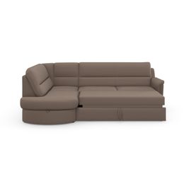 Sit & More Ecksofa SIT & MORE "Panini L-Form", grau (taupe), B:243cm H:87cm T:175cm, Sofas, Ecksofa, wahlweise mit Bettfunktion und Bettkasten
