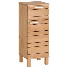 Unterschrank Home Affaire "Josie" Schränke Gr. B/H/T: 30,5 cm x 81 cm x 30 cm, 1 St., beige (natur) Breite 30,5 cm, aus Massivholz, verstellbarer Einlegeboden