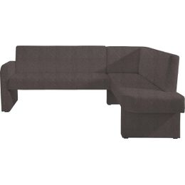 Eckbank Home Affaire "Umag", braun (dunkelbraun (capulet 4007)), B:210cm H:89cm T:160cm, Massivholz, Holzwerkstoff, Polyester, Sitzbänke, Sitz und Rücken gepolstert, verschiedene Qualitäten