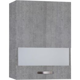 Glashängeschrank Optifit "Cara" Schränke Gr. B/H/T: 50 cm x 70,4 cm x 34,9 cm, 1 St., grau (beton, beton) Hängeschränke Breite 50 cm