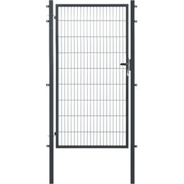 GARDEN 'N' MORE Zauneinzeltür "Einzeltor Premium" Tore 183 cm hoch, anthrazit Gr. B/H: 120 cm x 180 cm, grau (anthrazit) Zauntore