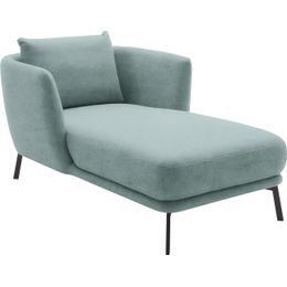 Sch&ouml;ner Wohnen Kollektion Chaiselongue "Pearl - 5 Jahre Hersteller-Garantie, auch in Boucl&eacute;", blau (petrol), B:101cm H:71cm T:161cm, 100% Polyester, SCH&Ouml;NER WOHNEN-KOLLEKTION, Sofas, Chaiselongue, Ma&szlig;e (B/H/T): 101/71/161 cm, F&uuml;&szlig;e aus Metall
