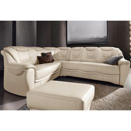 Sit & More Ecksofa SIT & MORE "Benson L-Form", beige (creme), B:265cm H:94cm T:215cm, NaturLeder;Luxus-Microfaser;Luxus-Kunstleder;Primabelle-Microfaser, Sofas, Ecksofa, wahlweise mit Bettfunktion