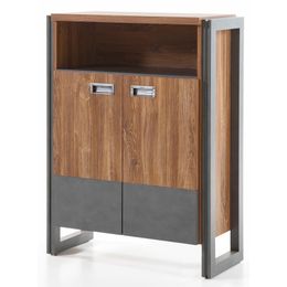 Kommode Home Affaire "Detroit" Sideboards Gr. B/H/T: 75 cm x 100 cm x 35 cm, braun (braun, schieferfarben) Kommode Breite ca. 75 cm